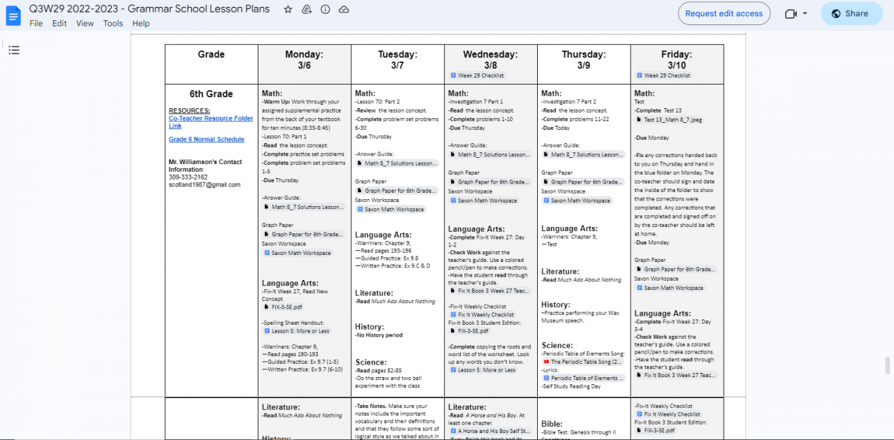 Google Lesson Plan | Trinity Academy